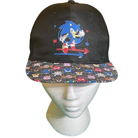 Sega | Accessories | Sonic The Hedgehog Hat Black Snapback Sega Adult ...